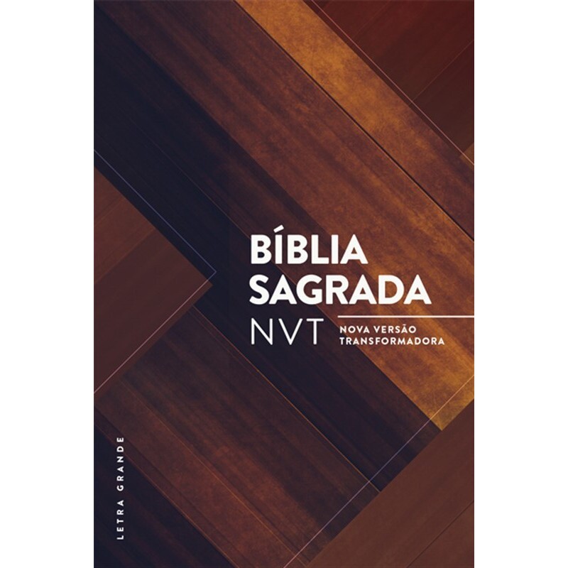 Bíblia Sagrada NVT Madeira Triângulos Letra Grande Capa Dura Recomendado